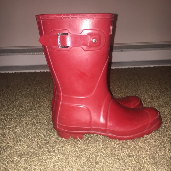 Hunter | Shoes | Barely Worn Red Hunter Boots | Poshmark